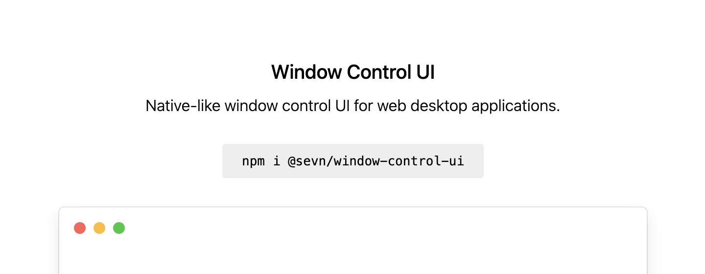 Window Control UI - Native-like window control UI for web desktop ...